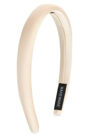 Tasha Padded Satin Headband - Champagne