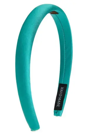 Tasha Padded Satin Headband - Teal