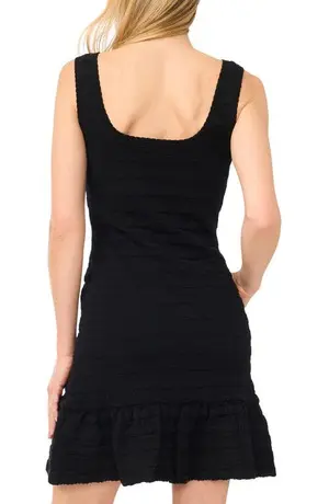 CECE DUPRAZ Square Neck Pointelle Minidress