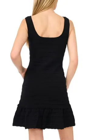 CECE DUPRAZ Square Neck Pointelle Minidress