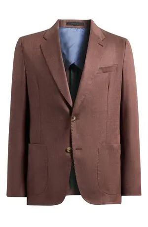 Paul Smith Marylebone Solid Linen & Wool Twill Sport Coat - Fuchsia
