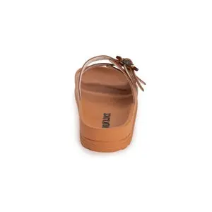 MUK LUKS Grand Cayman Slide Sandals With Adjustable Straps And Cushioned Footbed - Tan