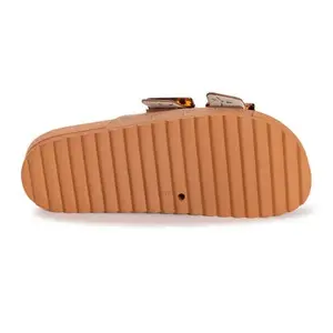 MUK LUKS Grand Cayman Slide Sandals With Adjustable Straps And Cushioned Footbed - Tan