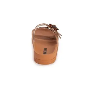 MUK LUKS Grand Cayman Slide Sandals With Adjustable Straps And Cushioned Footbed - Tan