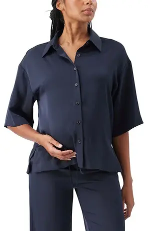 RIPE MATERNITY Tamara Satin Shirt