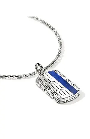 John Hardy Icon 50 Tag Pendant - Lapus Lazuli