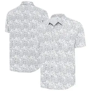 ANTIGUA Pittsburgh Pirates Resort Button-up Shirt - Gray