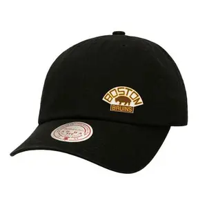 Mitchell & Ness Boston Bruins Micro Lefty Adjustable Hat - Black