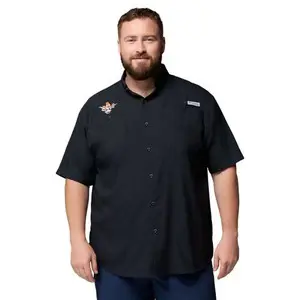 Columbia Texas Longhorns Big & Tall Tamiami Omni-shade Button-down Shirt - Black