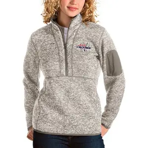 ANTIGUA Washington Capitals Fortune Half-zip Sweatshirt - Oatmeal