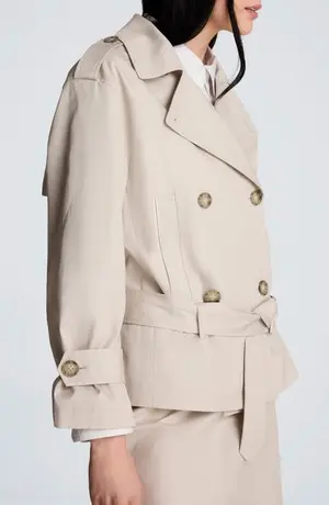 KENNETH COLE Double Breasted Short Trench Coat