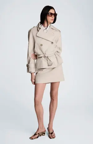 KENNETH COLE Double Breasted Short Trench Coat
