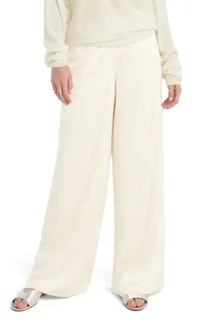 FAVORITE DAUGHTER The Everything Satin Wide Leg Pants - Ivory