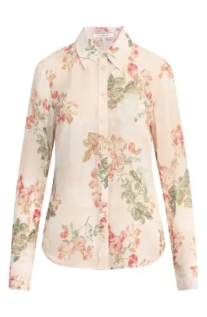 FAVORITE DAUGHTER The Bailey Georgette Printed Button-up Shirt