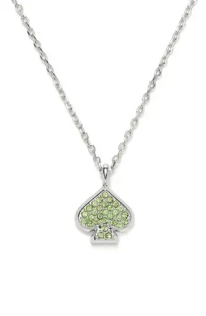 Kate Spade New York Mini Pavé Pendant Necklace - Green/silver