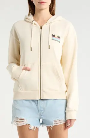 Rip Curl Aloha Zip-up Fleece Hoodie - Bone