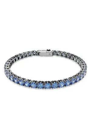 SWAROVSKI Matrix Tennis Bracelet - Blue