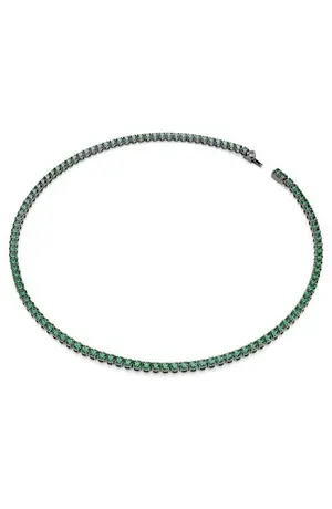 SWAROVSKI Matrix Tennis Necklace - Green