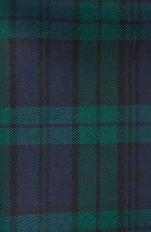 CLIFTON WILSON Tartan Plaid Wool Pocket Square - Green