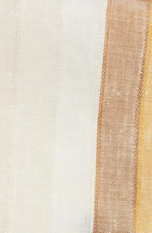 CLIFTON WILSON Stripe Linen Pocket Square