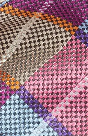 CLIFTON WILSON Argyle Silk Bow Tie - Fuchsia