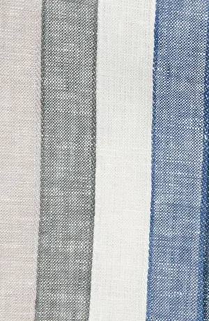 CLIFTON WILSON Stripe Linen Pocket Square - Blue