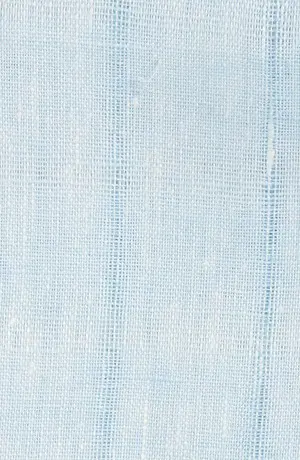CLIFTON WILSON Stripe Linen Pocket Square - Light Blue