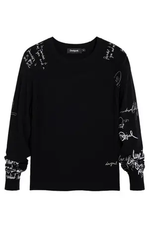 Desigual Fine Gauge Graphic Sweater
