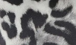 CLIFTON WILSON Leopard Print Silk Pocket Square - Black