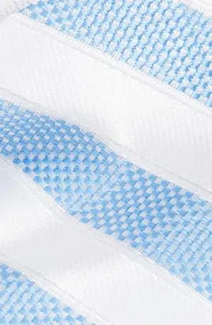 CLIFTON WILSON Stripe Silk Bow Tie - Blue