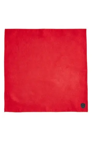 CLIFTON WILSON Cotton Pocket Square - Red