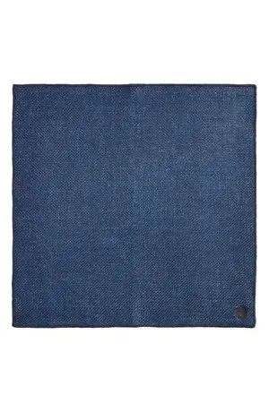 CLIFTON WILSON Wool Pocket Square - Navy