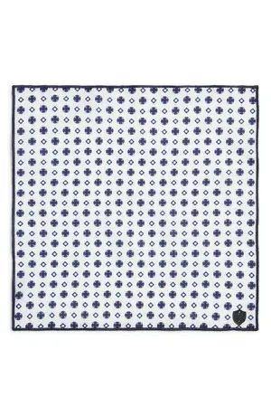 CLIFTON WILSON Diamond Cotton Pocket Square