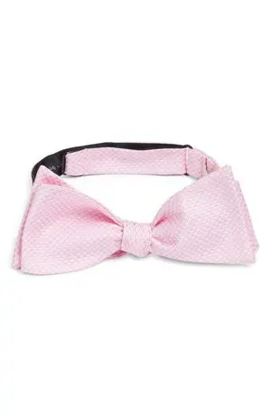 CLIFTON WILSON Houndstooth Check Bow Tie - Pink