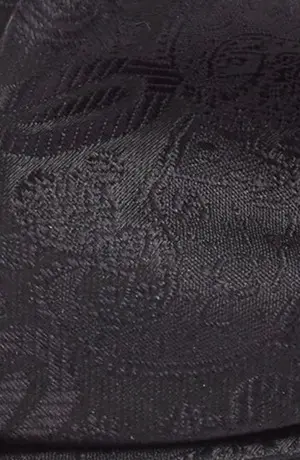 CLIFTON WILSON Paisley Silk Bow Tie - Black