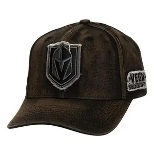 Mitchell & Ness Vegas Golden Knights Downtown Snow Wash Pro-crown Adjustable Hat - Black