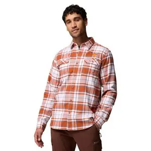 Columbia Texas Texas Longhorns Flare Gun Omni-wick Flannel Long Sleeve Button-up Shirt - Orange