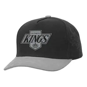 Mitchell & Ness Silver Los Angeles Kings May Flowers Pro Crown Adjustable Hat - Black