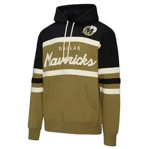 Mitchell & Ness Dallas Mavericks Double Clutch Hoodie - Olive