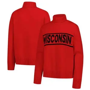 GAMEDAY SOCIAL Wisconsin Badgers Chenille Turtleneck Sweater