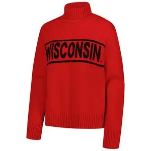GAMEDAY SOCIAL Wisconsin Badgers Chenille Turtleneck Sweater