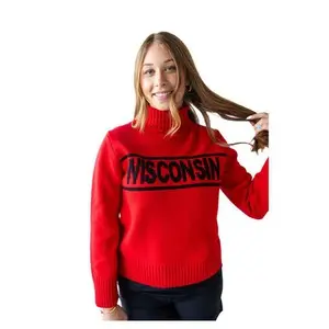 GAMEDAY SOCIAL Wisconsin Badgers Chenille Turtleneck Sweater