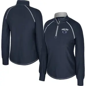 COLOSSEUM Penn State Nittany Lions Bikram Raglan Quarter-zip Top - Navy