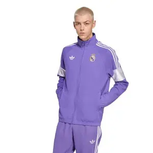 Adidas Real Madrid Lifestyle Full-zip Track Jacket - Purple