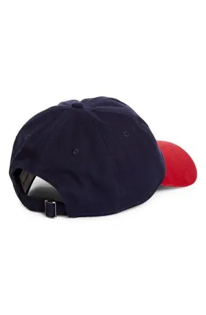 SPORTY & RICH Nautical Adjustable Cotton Baseball Cap