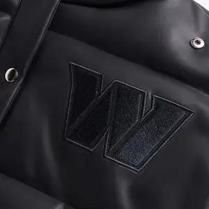 OFF SEASON Washington Commanders Faux Leather Puffer Jacket
