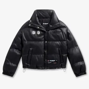 OFF SEASON New York Jets Faux Leather Puffer Jacket