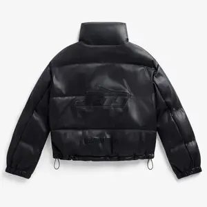 OFF SEASON New York Jets Faux Leather Puffer Jacket