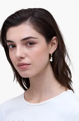 Marc Jacobs Rooted Daisy Drop Hoop Earrings