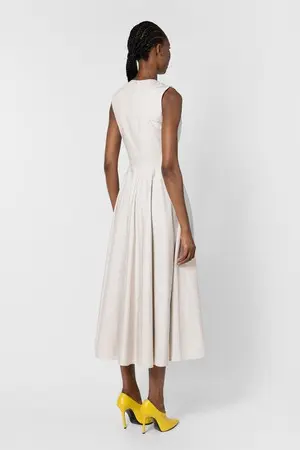 ROKSANDA Helin Cotton Fit And Flare Macrame Dress